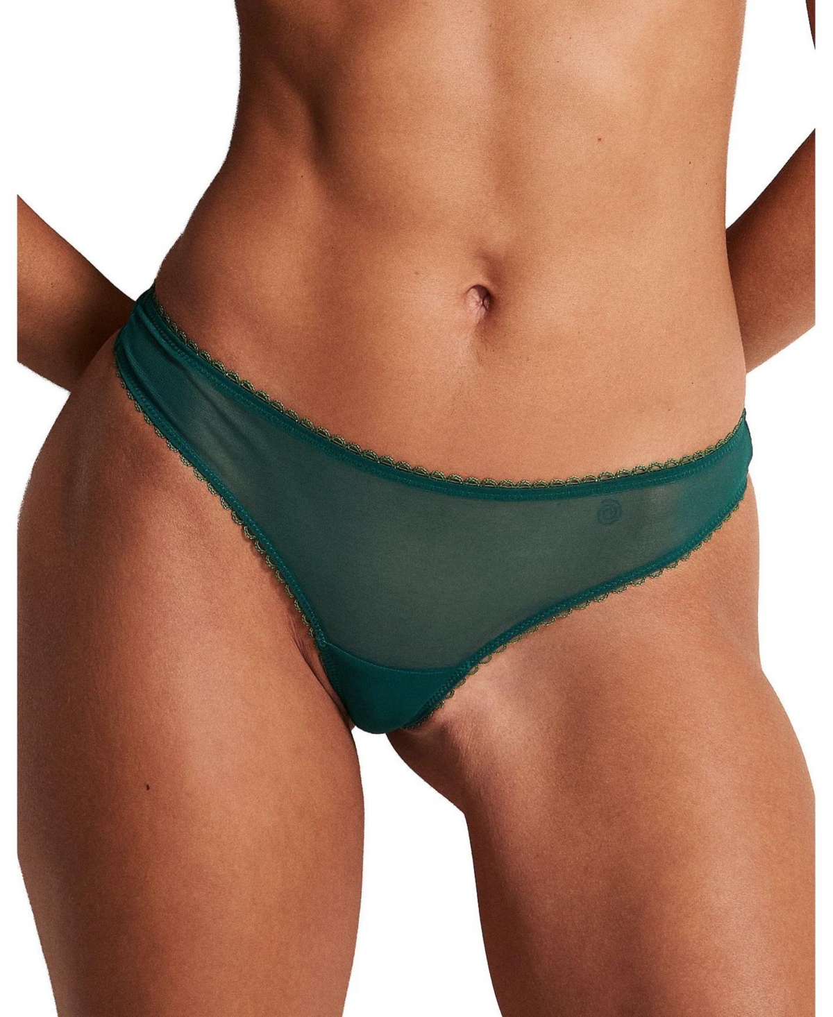 Click here for Adore Me Womens Alyshia Thong Panty - Dark green prices