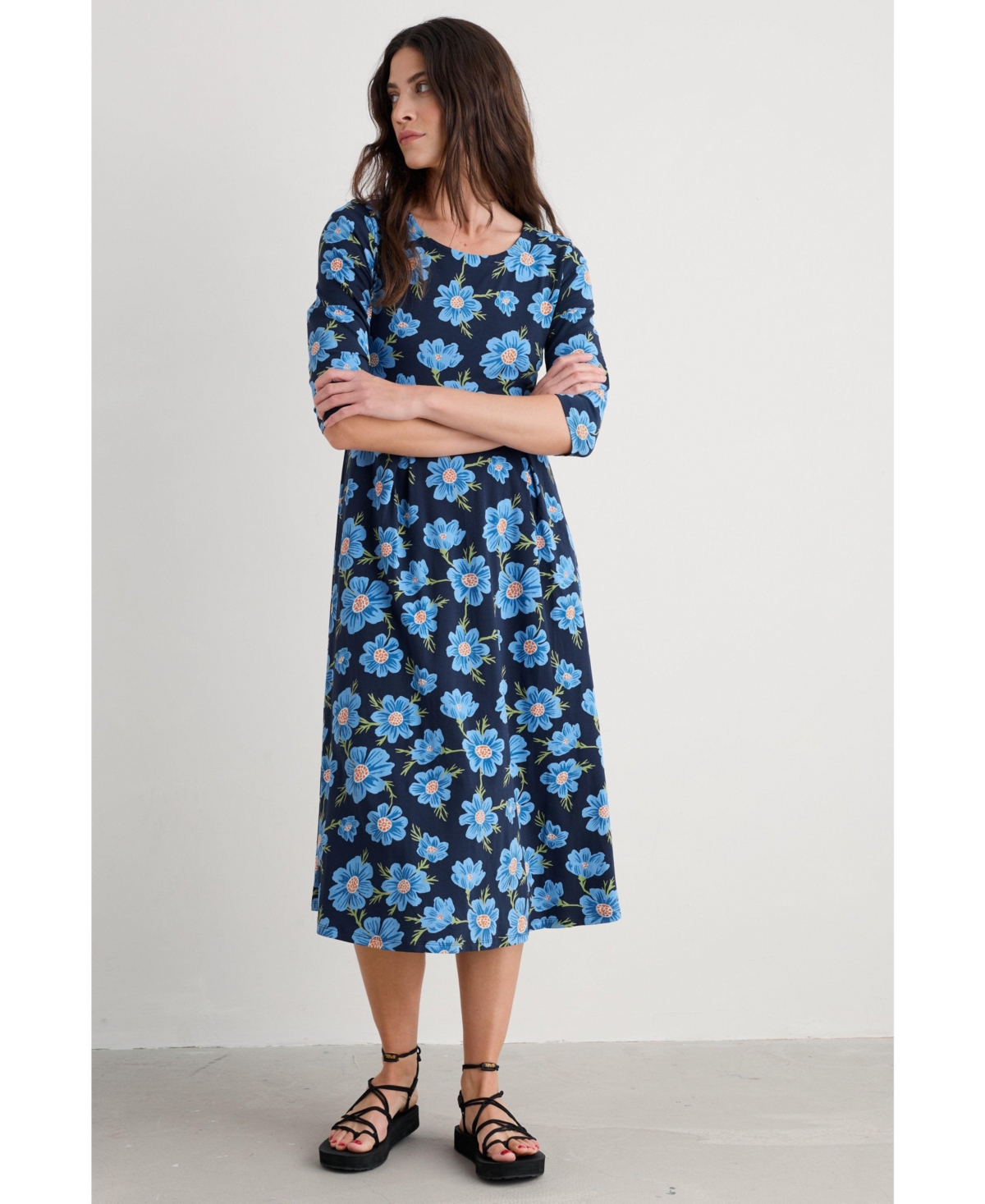 Seasalt Cornwall Womens Veronica Dress - Climbing cosmos lagoon
