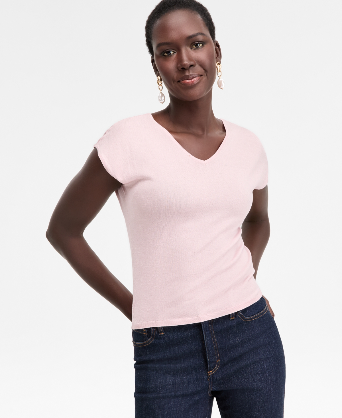 Click here for I.n.c. International Concepts Womens Cap-Sleeve Sw... prices
