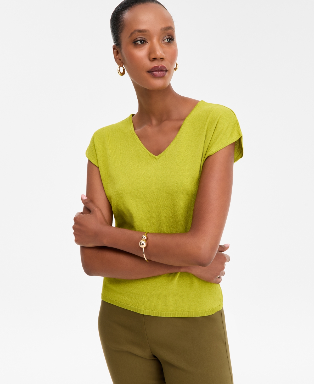 Click here for I.n.c. International Concepts Womens Cap-Sleeve Sw... prices