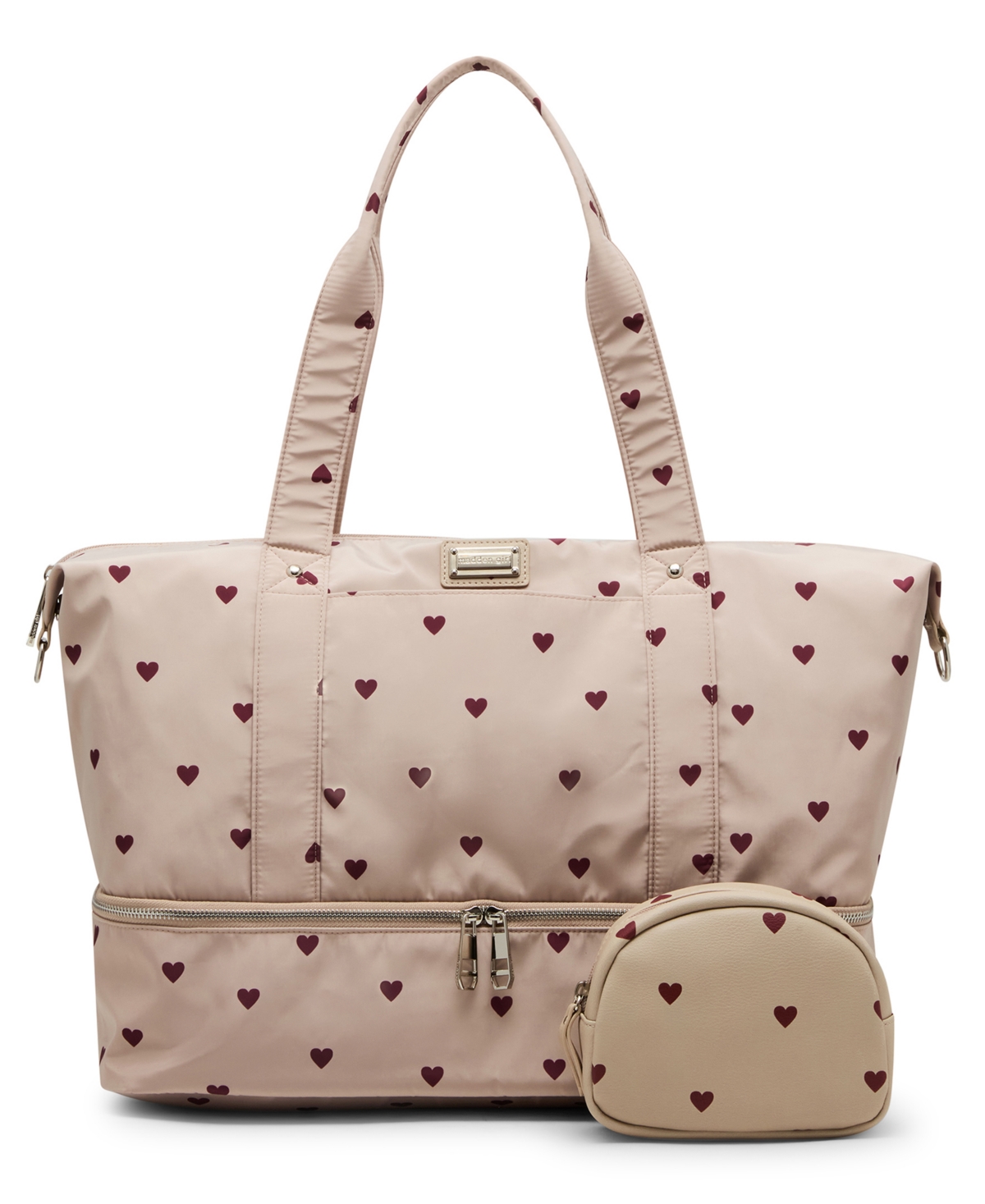 Click here for Madden Girl Katyt Top Handle Duffle Bag - Taupe He... prices