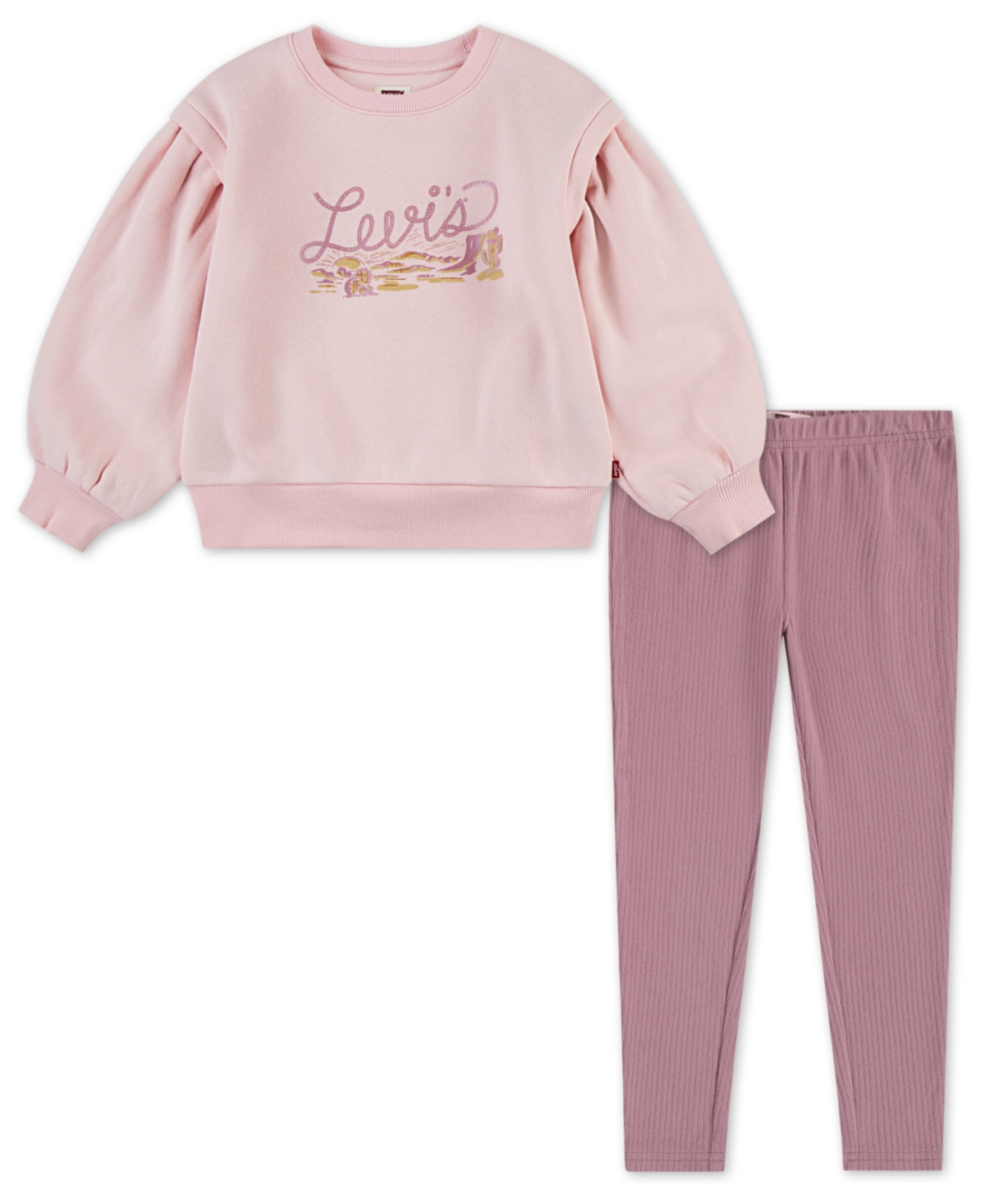 Click here for Levis Little Girls 2-Piece Blouson Crewneck and Pa... prices