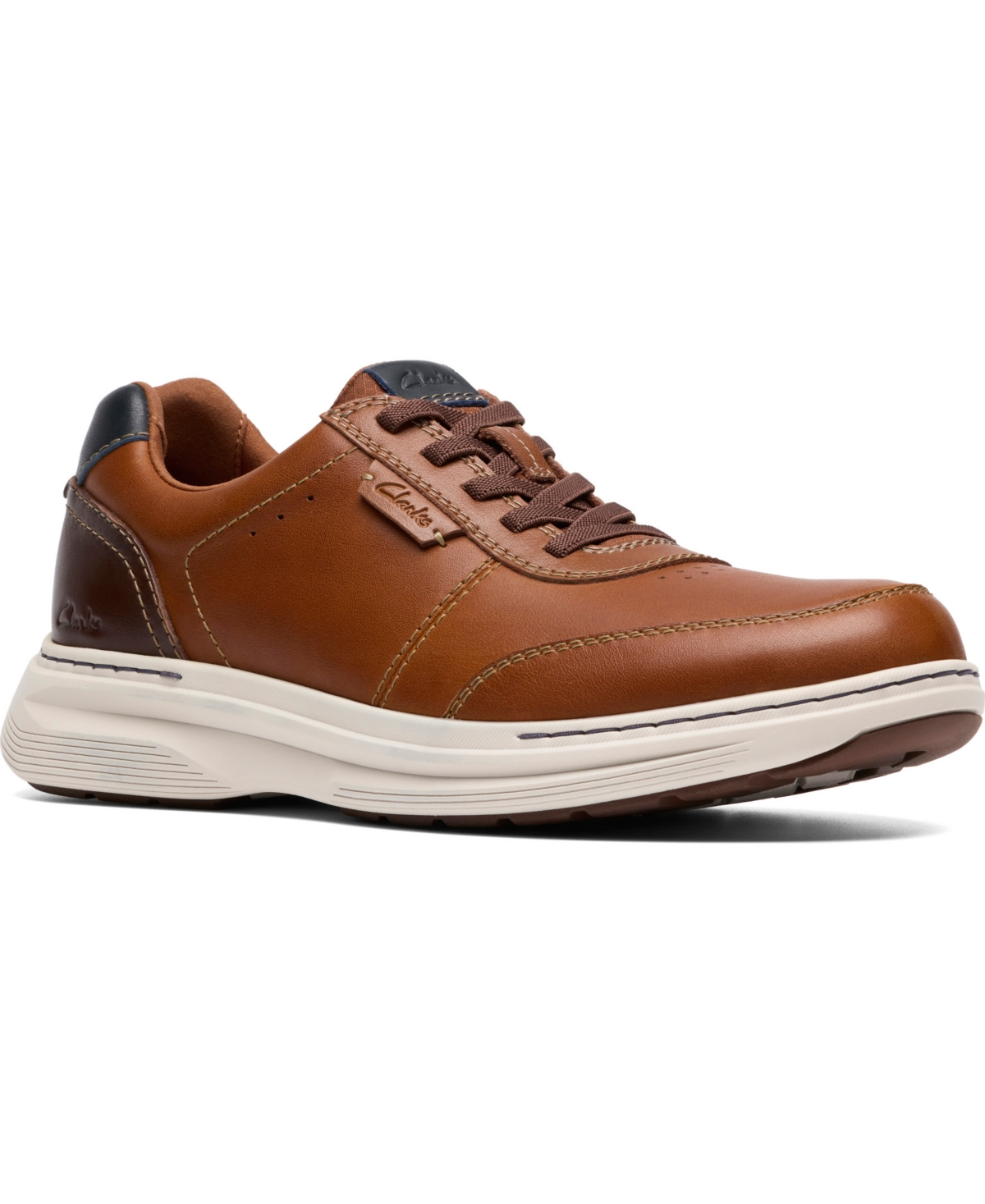 Click here for Clarks Mens Craftwell Lace Casual Sneakers - Tan l... prices