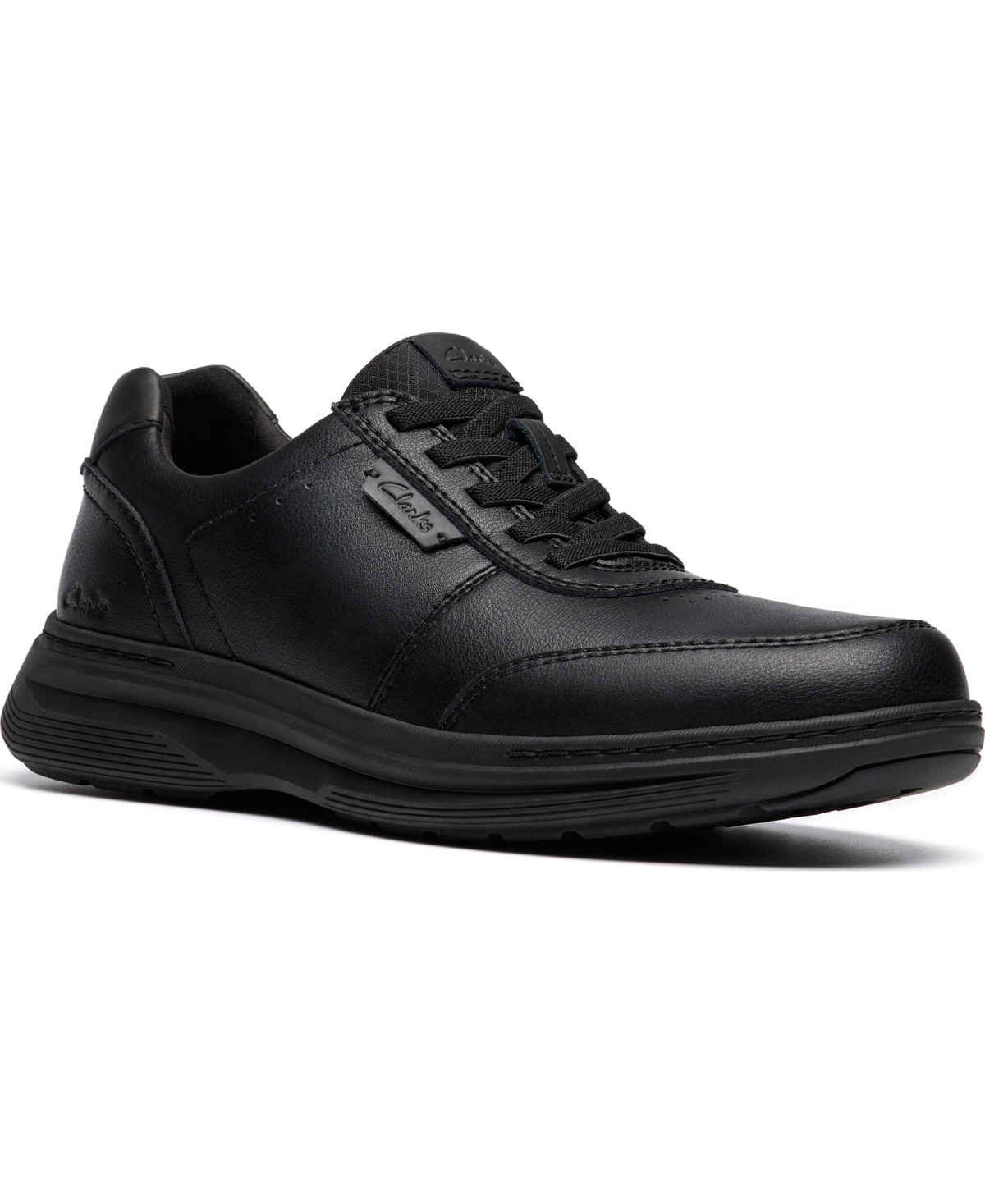Click here for Clarks Mens Craftwell Lace Casual Sneakers - Black... prices