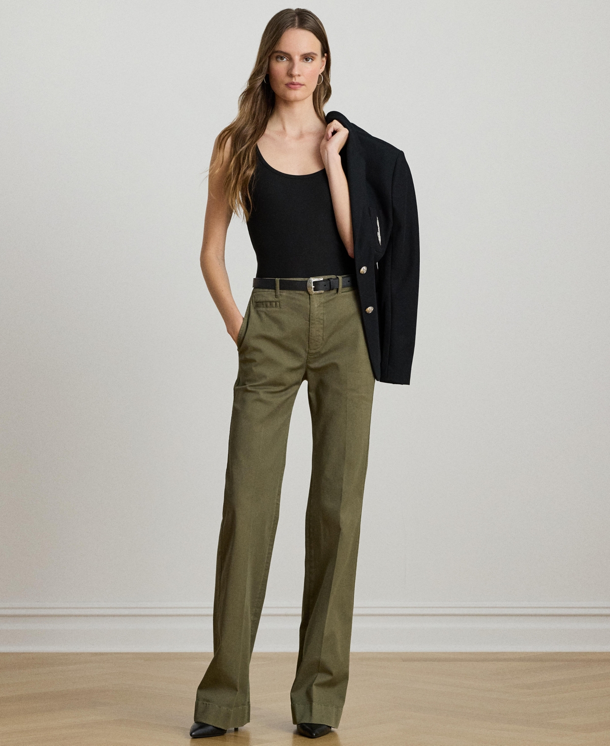 Click here for Lauren Ralph Lauren Womens Stretch Cotton Chino Fl... prices