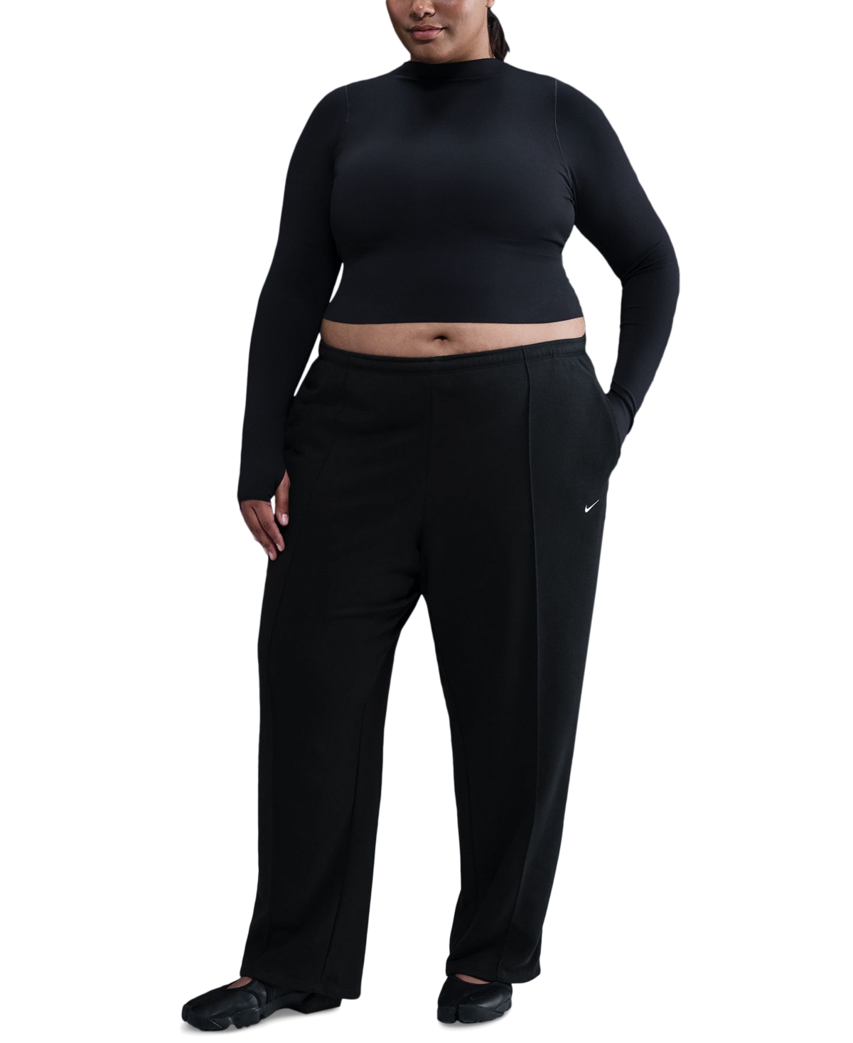 Click here for Nike Sportswear Womens Plus Size Mid-Rise French T... prices