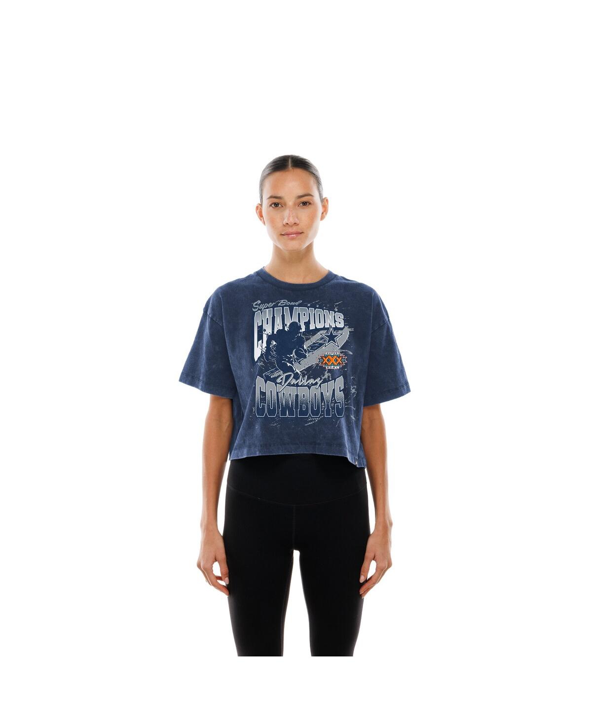 Click here for New Era Womens Navy Dallas Cowboys Cropped Boxy Sp... prices