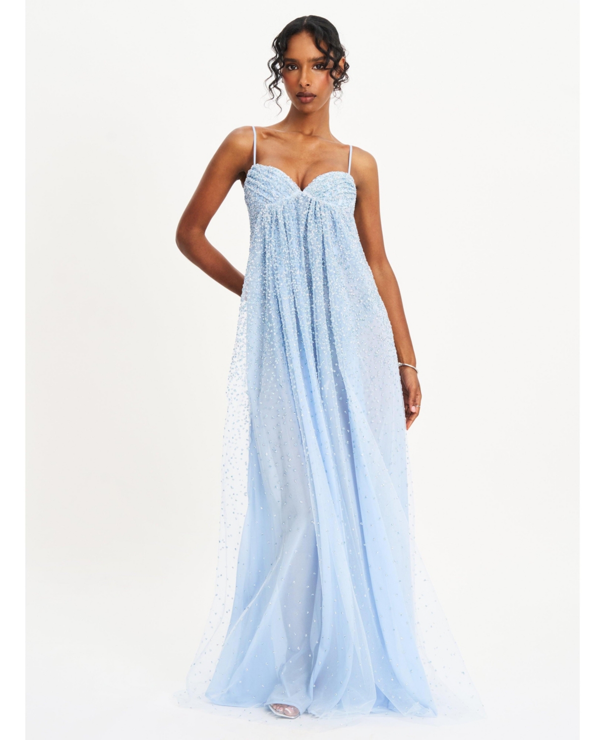 Click here for Miss Circle Womens Wallie Baby Blue Rhinestone Emb... prices