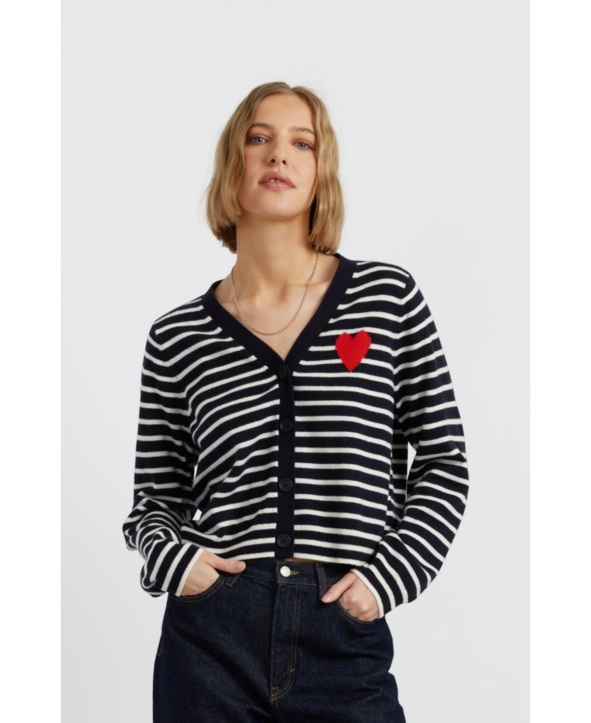 Click here for Chinti & Parker Womens Wool Cashmere Heart Breton... prices