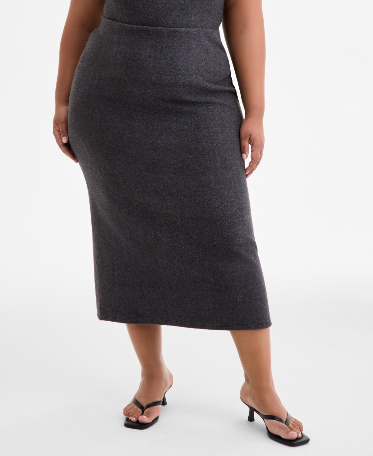 Click here for Bar Iii Trendy Plus Size Midi Sweater Skirt  Macys... prices