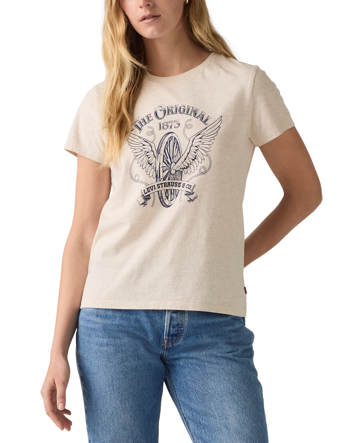 Click here for Levis Womens Perfect Graphic Logo Cotton T-shirt -... prices