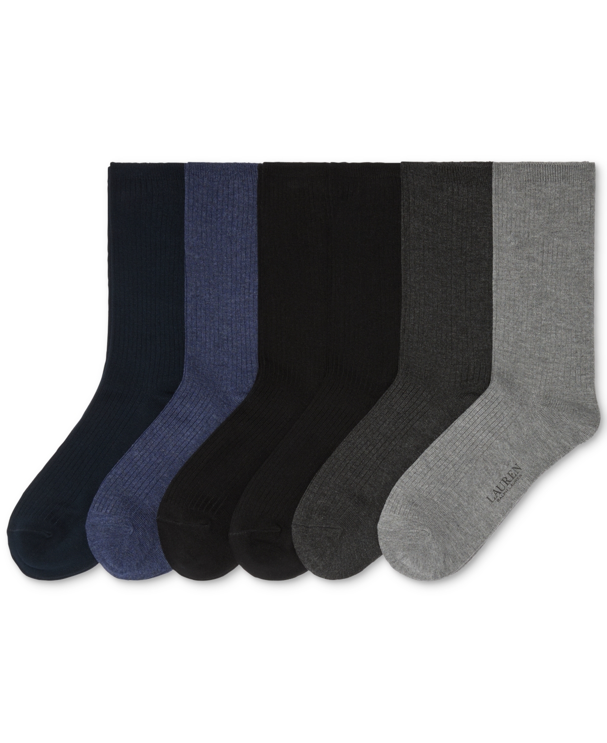 Click here for Lauren Ralph Lauren Womens 6-Pk. Rib Trouser Socks... prices
