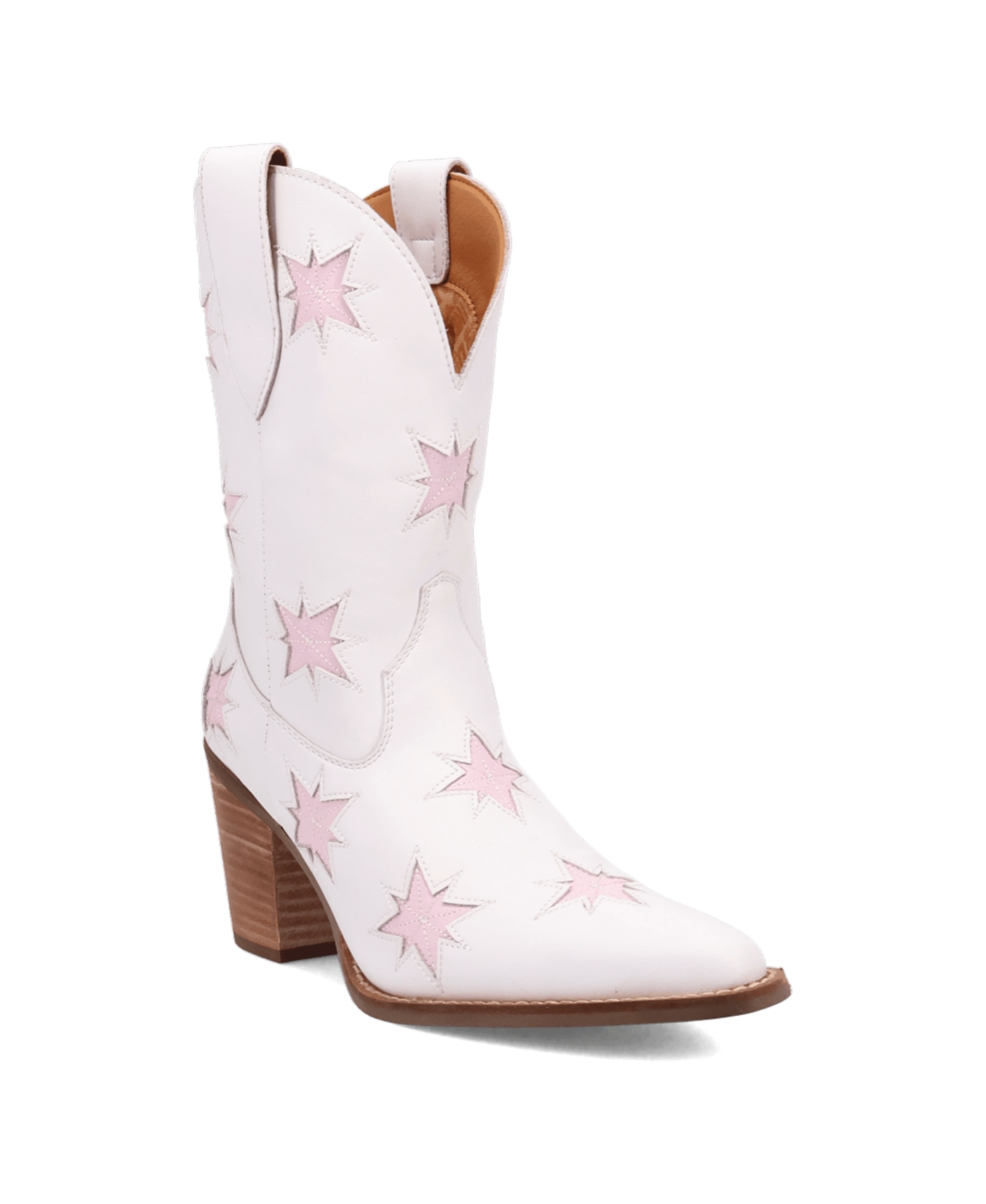 Click here for Dingo Womens Starburst Leather Boot - White prices