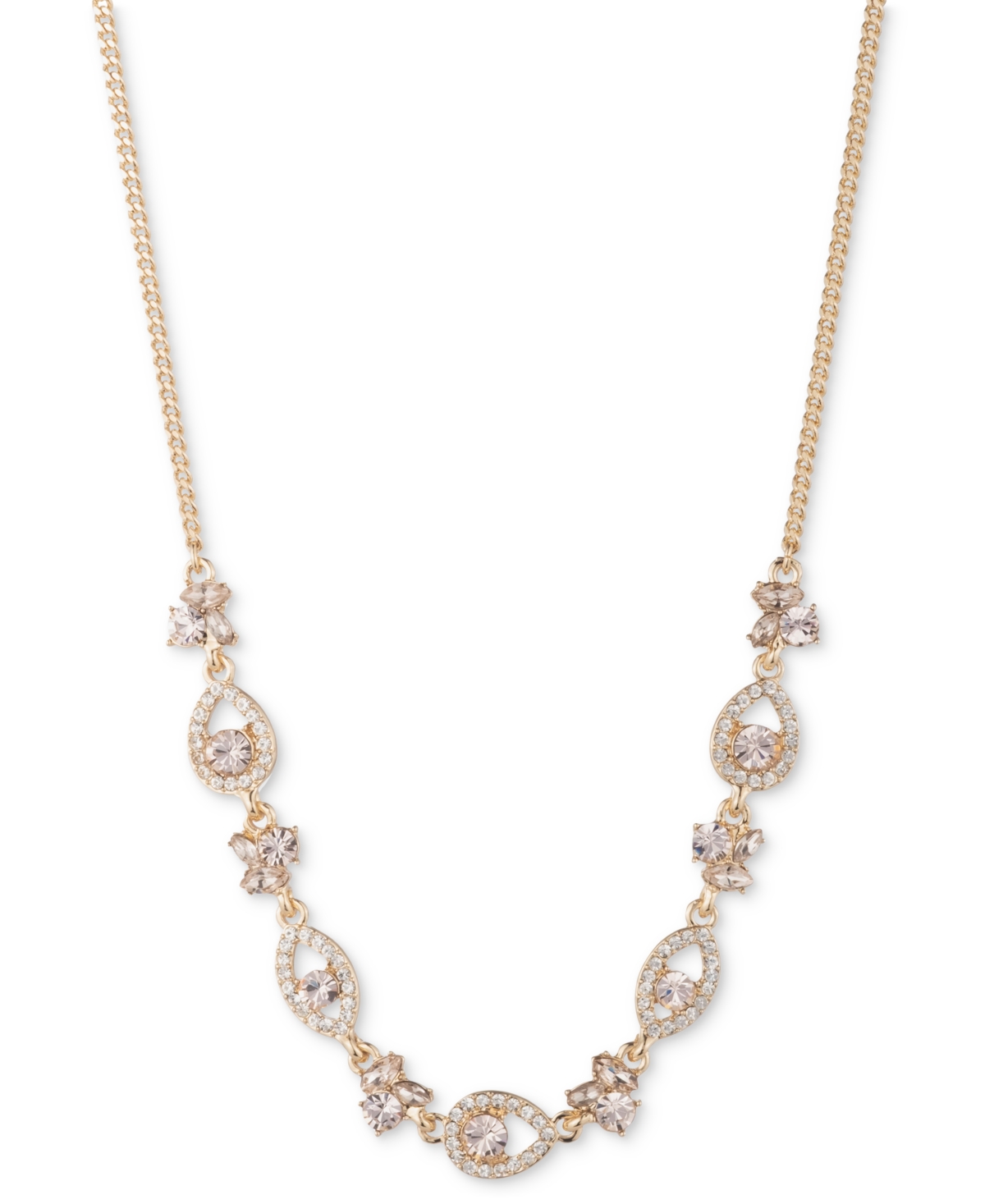 Click here for Givenchy Gold-Tone Crystal Frontal Necklace - Dark... prices