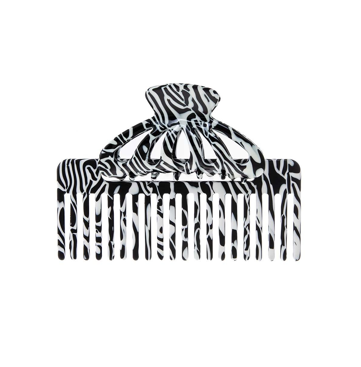 Click here for Comb & Claw Clip Hair Set By Adina Eden - Zebra prices