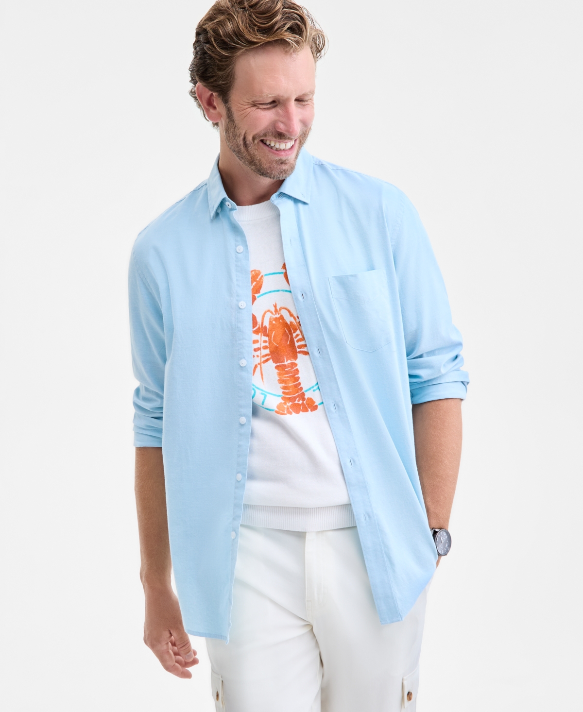 Click here for Club Room Mens Solid Stretch Oxford Cotton Shirt... prices