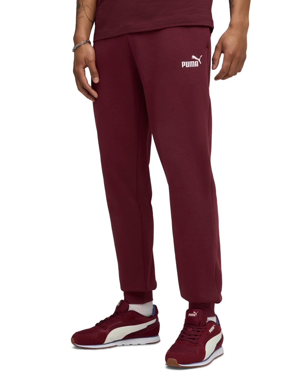 Click here for Puma Mens No. 1 Logo Fleece Sweatpants - Ruby Shim... prices