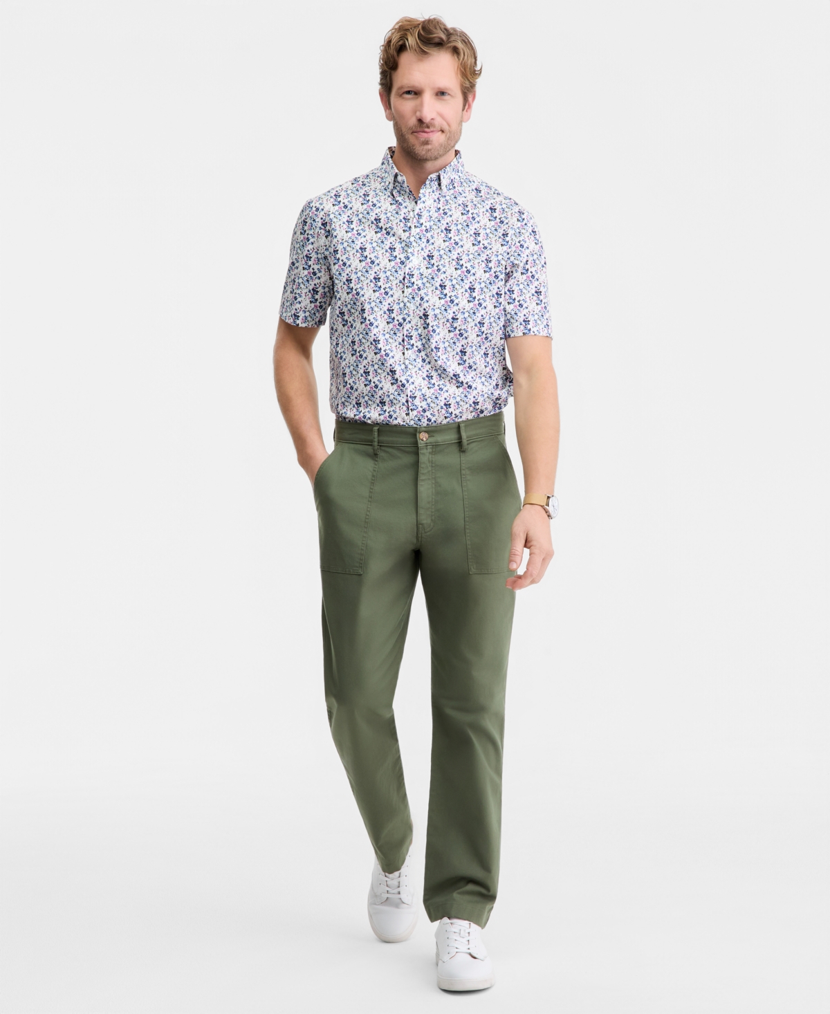 Click here for Club Room Mens Cotton Blend Relaxed Utility Pants... prices