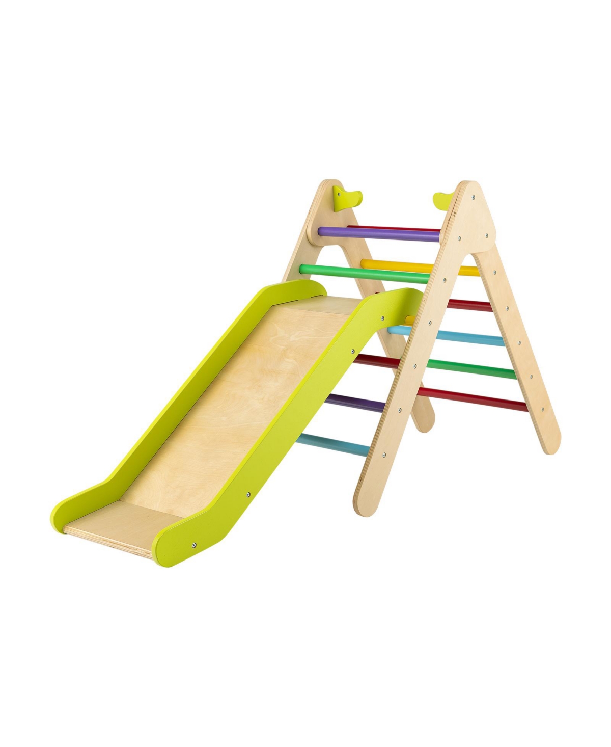Click here for Akiudex 2-in-1 Wooden Triangle Climber Set with Gr... prices