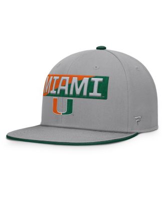 Fanatics Men's Gray Miami Hurricanes Duo Snapback Hat - Macy's