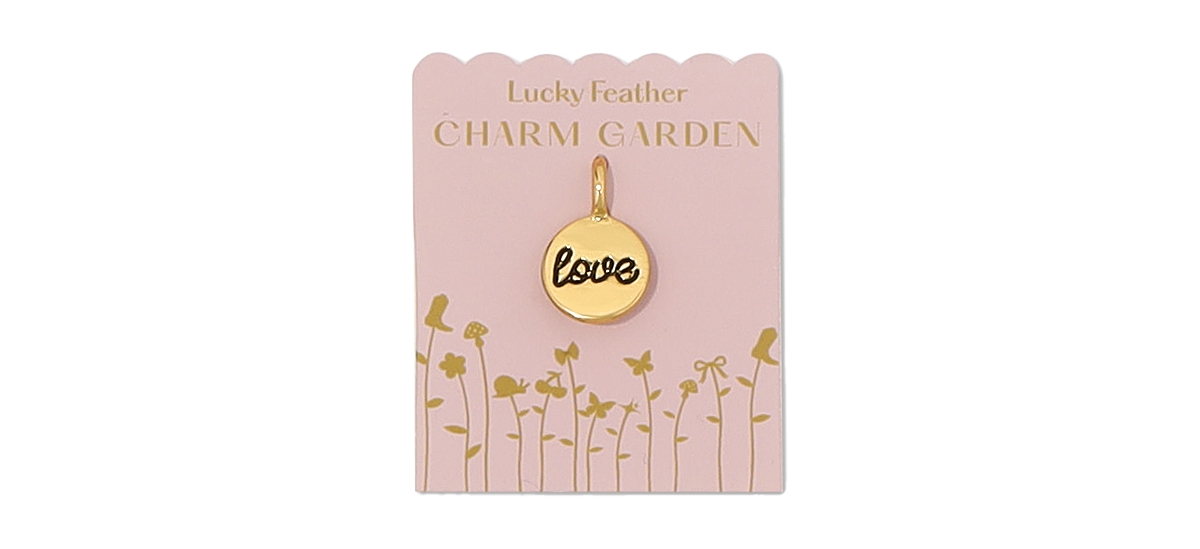 Click here for Lucky Feather Charm Garden - Gold - Scripty Love D... prices
