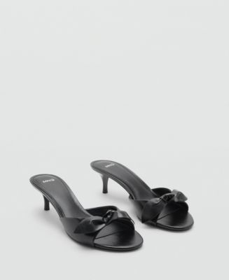 Mango Women's Bow Heel Sandals - Macy's
