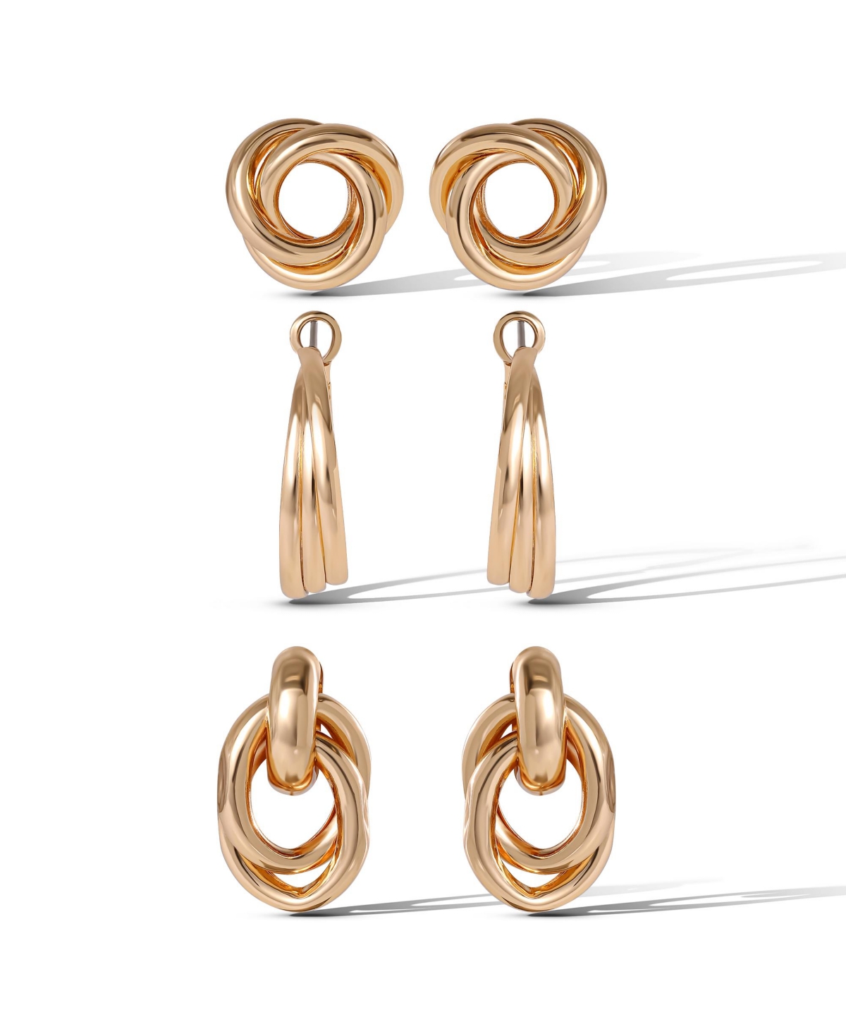 Click here for Jessica Simpson Mixed Shape Earring Set - Gold prices