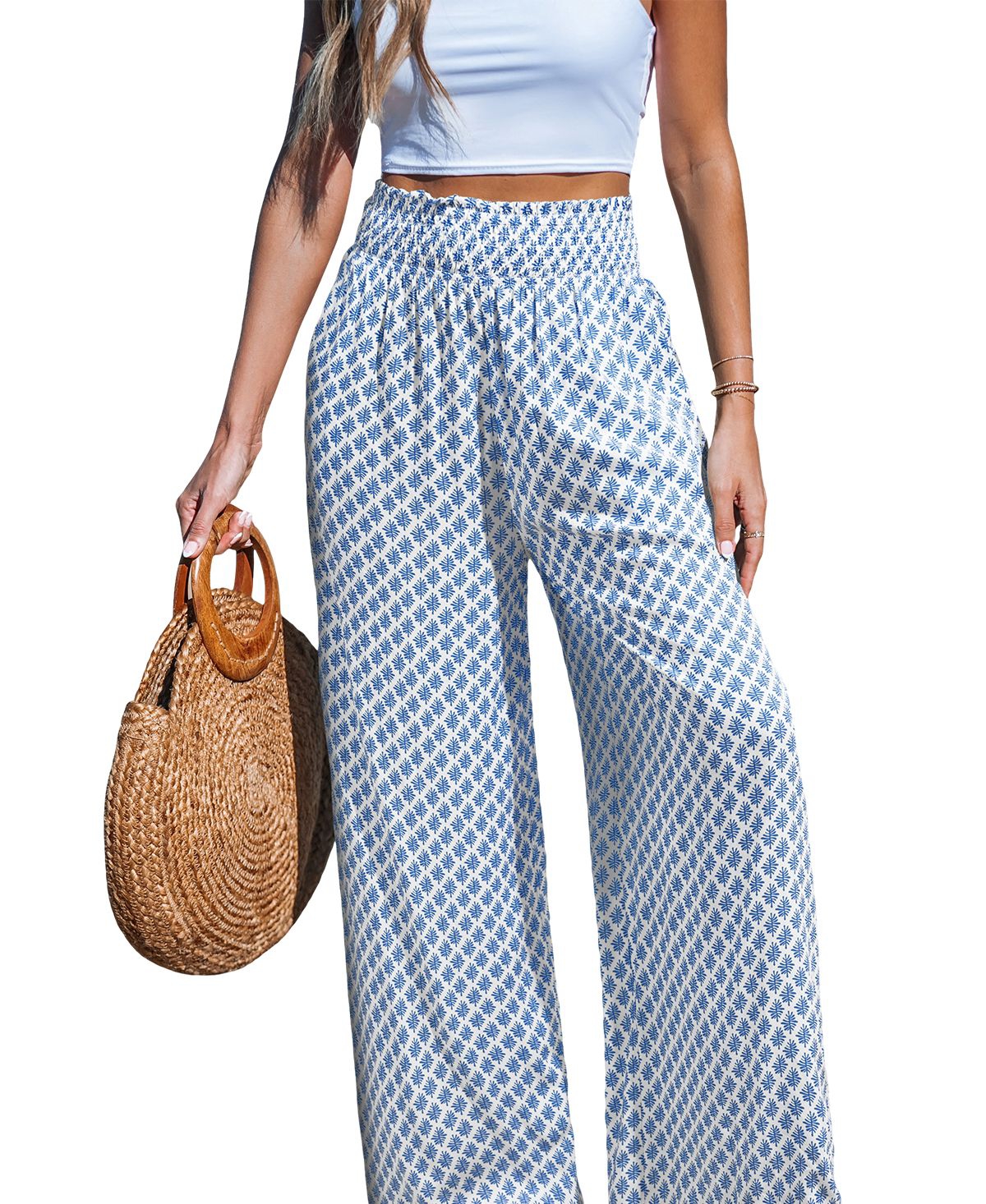 Click here for Cupshe Womens Take Charge Ornate Pants - White prices