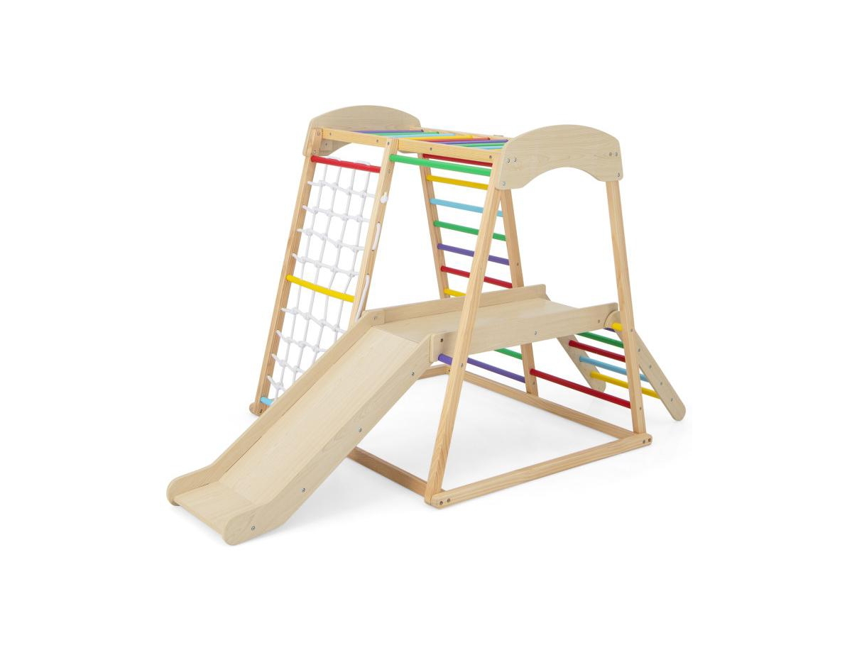 Click here for Akiudex 6-in-1 Indoor Jungle Gym Kids Wooden Playg... prices