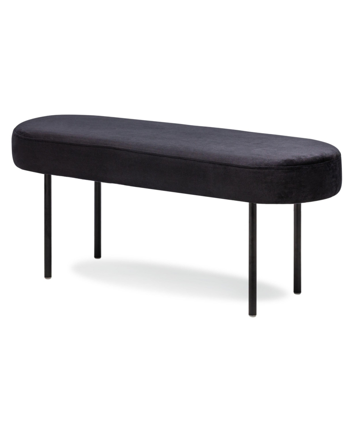 Click here for Nordlys - Metal and Black Velvet Bench Modern Desi... prices
