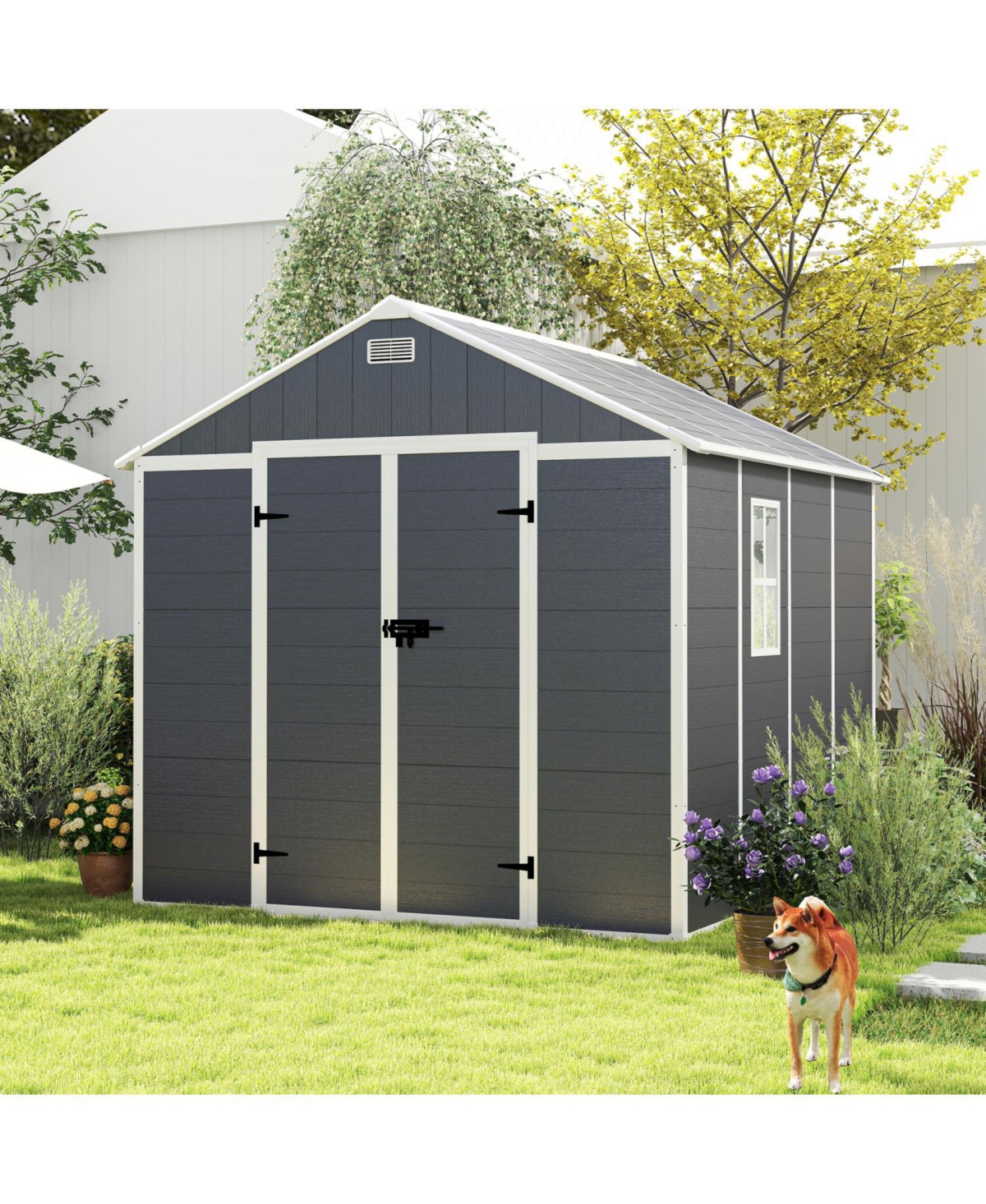Click here for Streamdale Furniture 8x8 Resin Storage Shed - Wate... prices