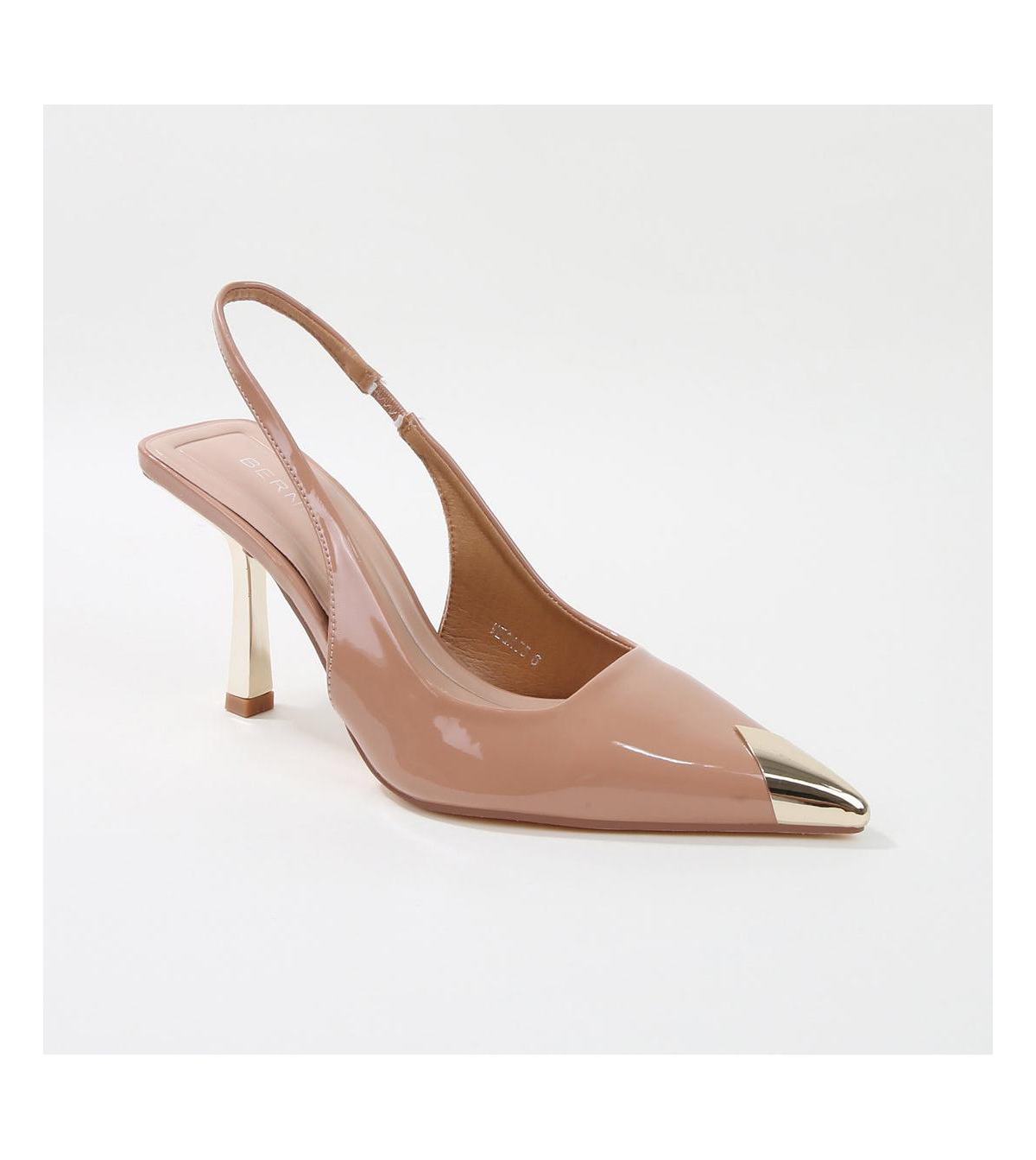 Click here for Berness Vega Metallic Cap-Toe Slingback - Brown prices