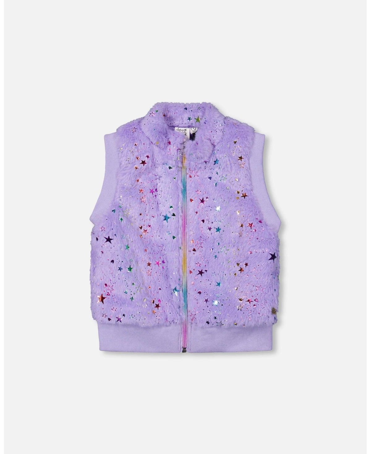 Click here for Deux par Deux Girl Faux Fur Zipped Vest Lavender -... prices