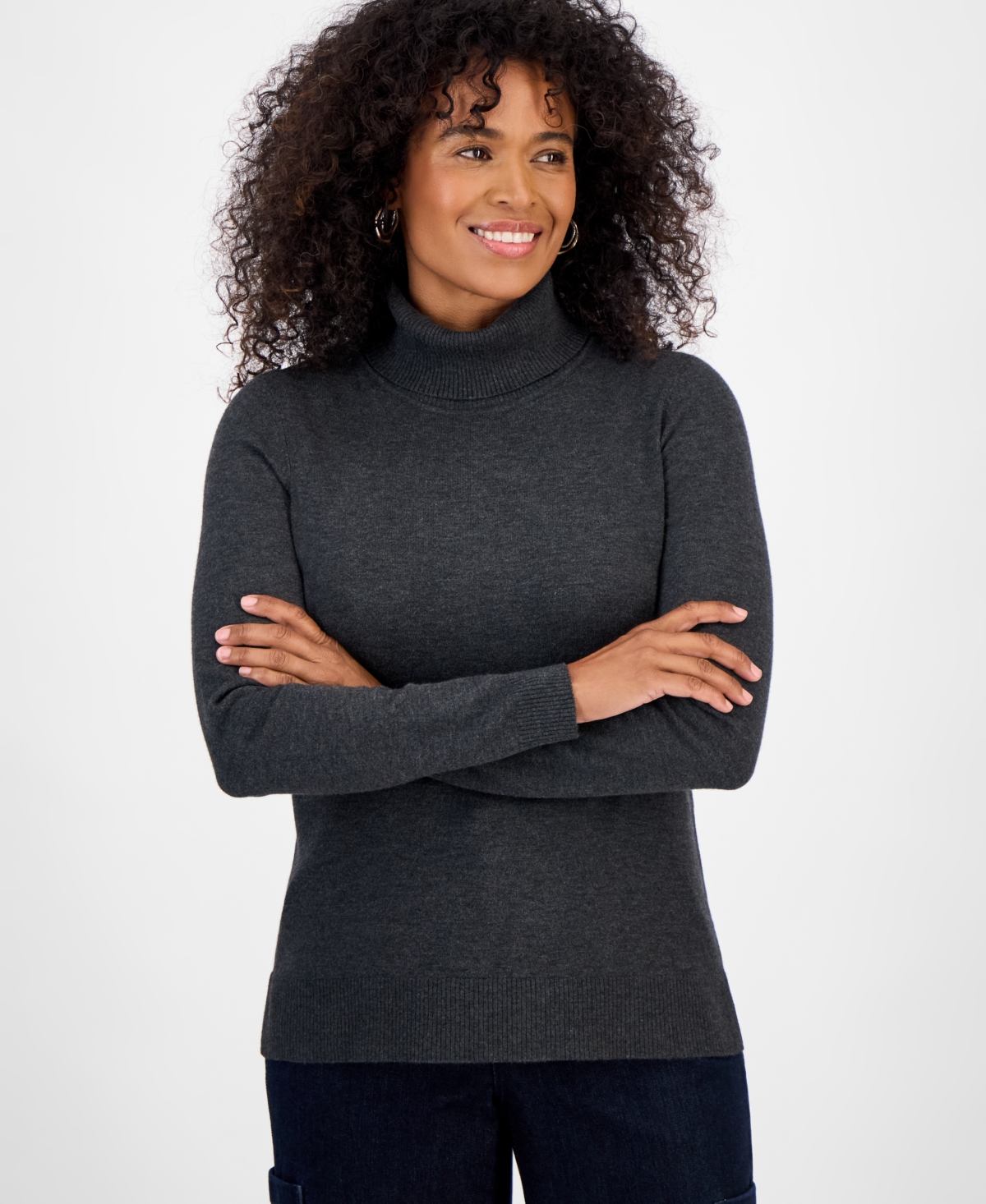 Click here for Style & Co Womens Long-Sleeve Turtleneck Sweater... prices