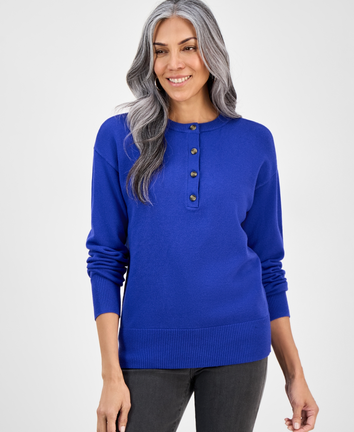 Click here for Style & Co Womens Henley Sweater  Macys Exclusive... prices