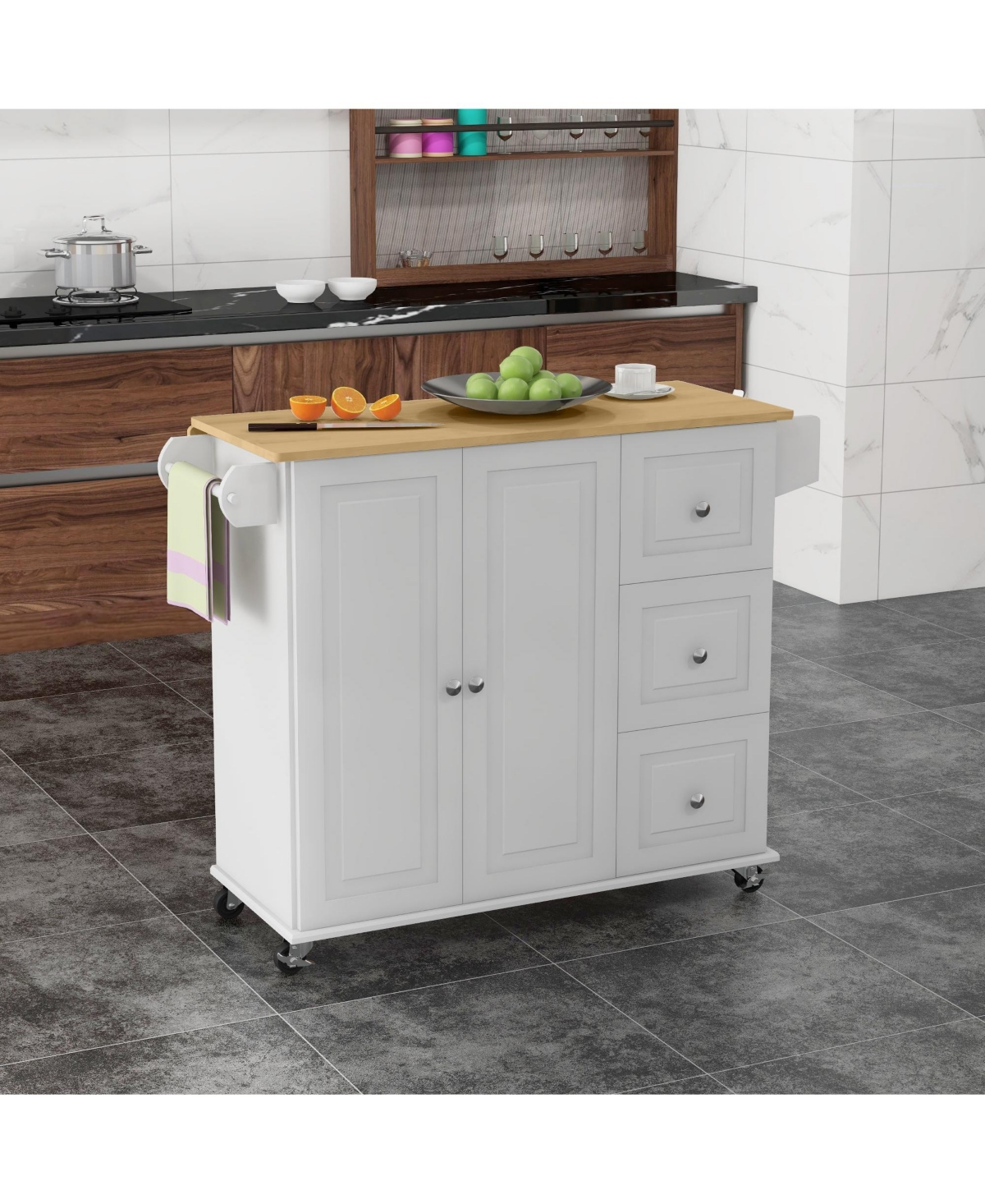Click here for Halifax North America White Kitchen Helper: Rollin... prices