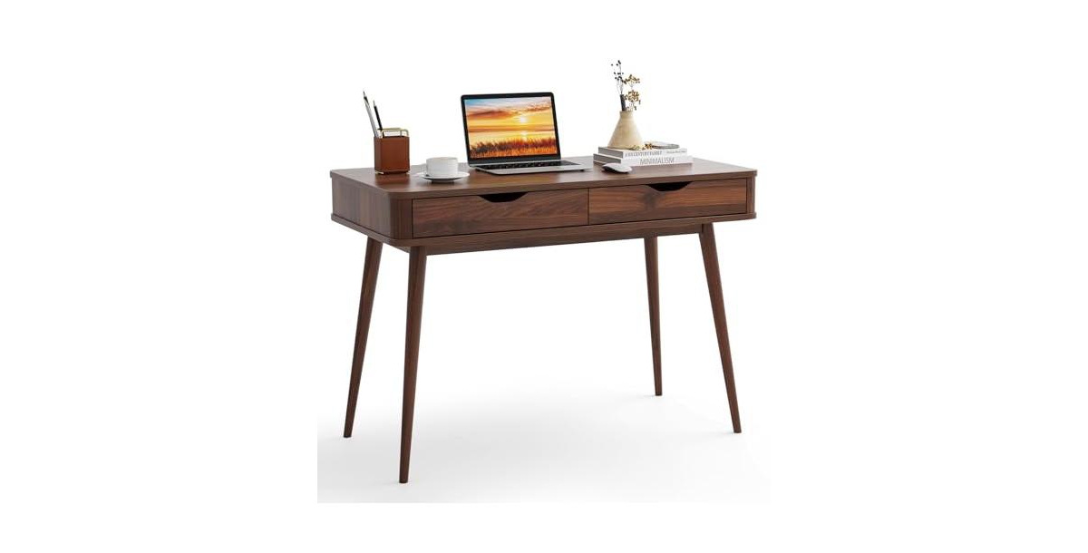 Click here for Mecale 43.5 Inch Computer Desk with 2 Drawers for... prices
