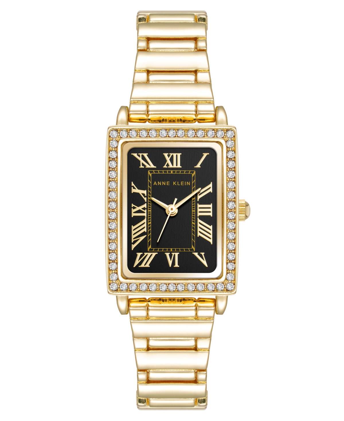Click here for Anne Klein Womens Quartz Rectangular Black and Gol... prices