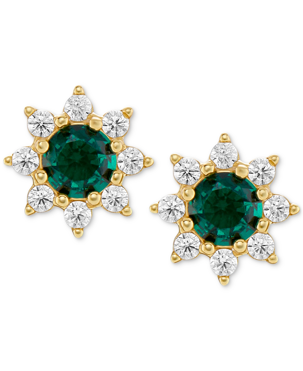 Click here for Green & White Cubic Zirconia May Birthstone Flower... prices