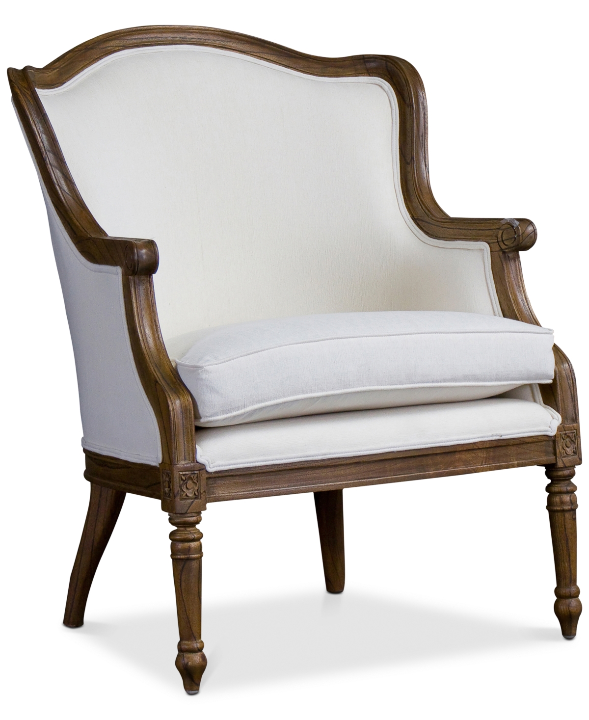 Click here for Karine French Accent Chair - White/Ash prices