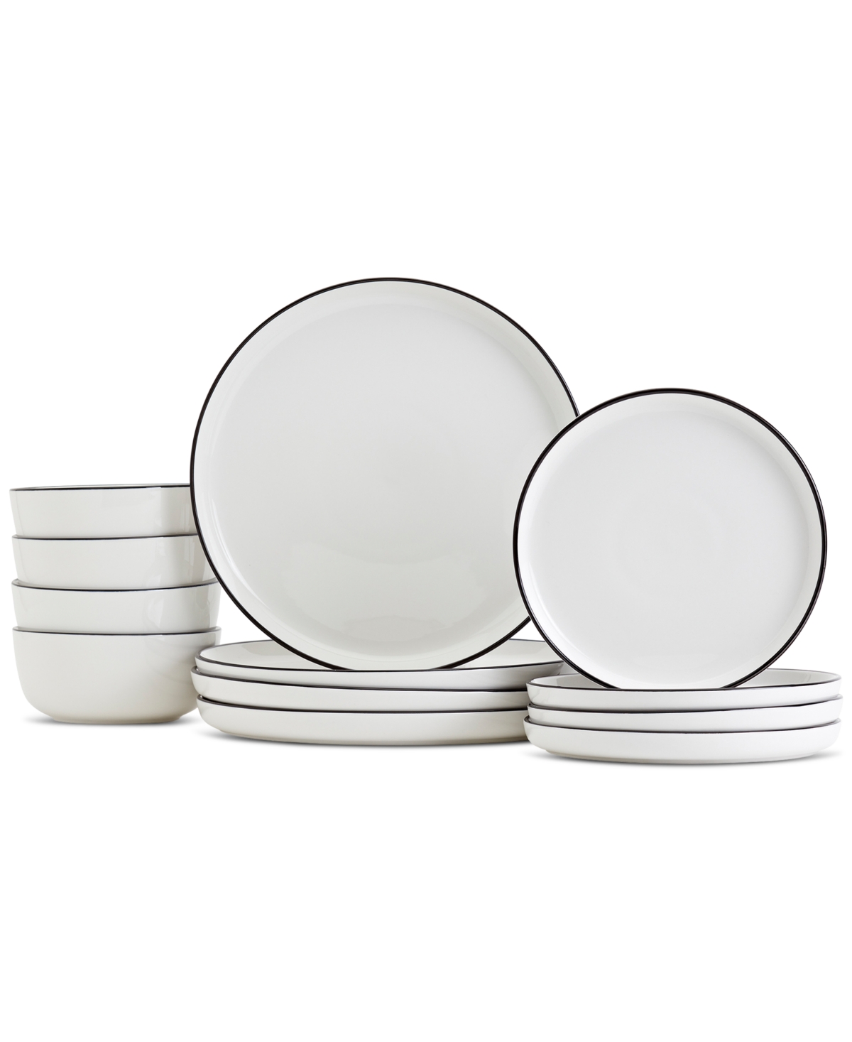 Click here for Haven Black Rim 12 Pc. Dinnerware Set  Service for... prices
