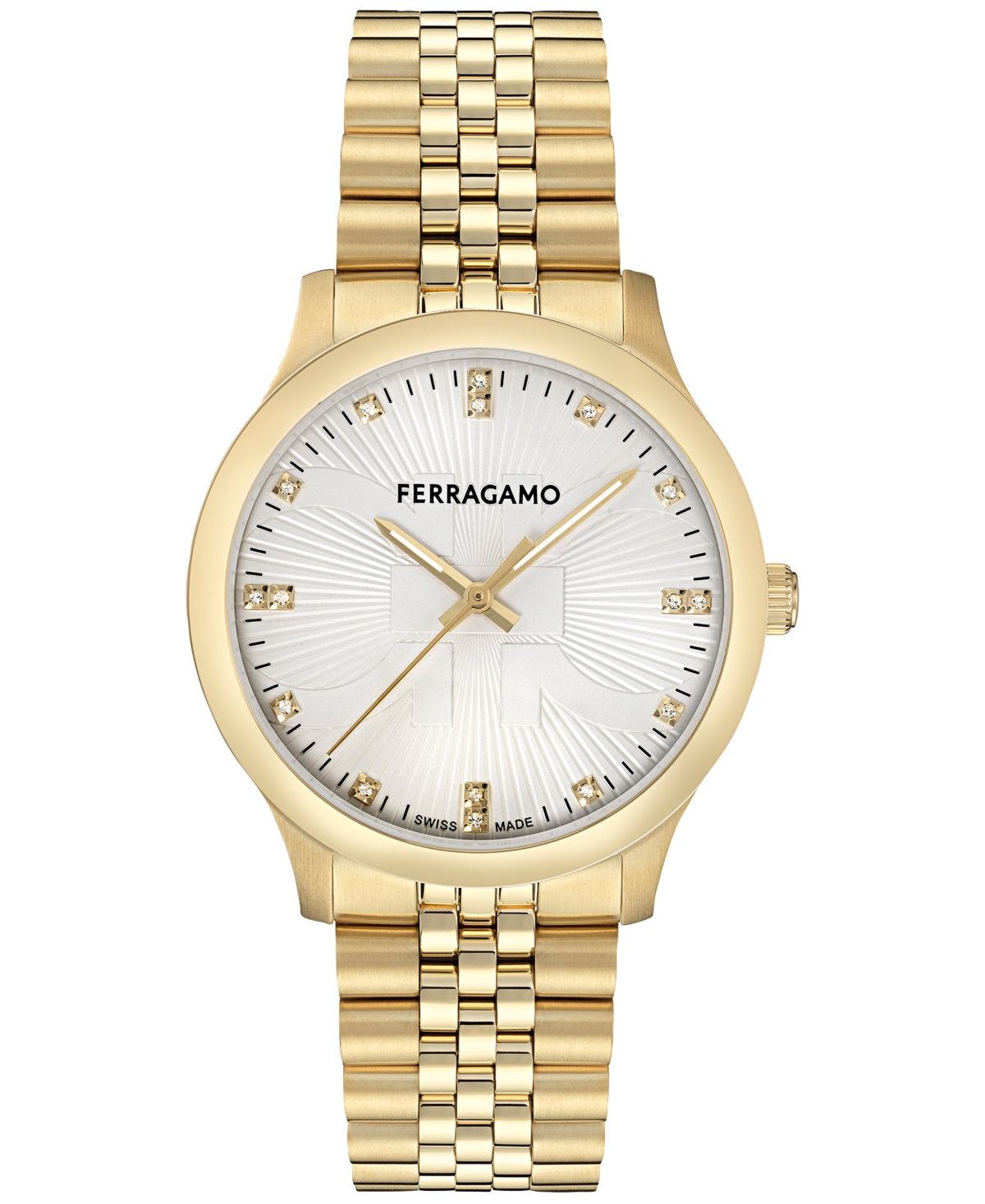 Click here for Ferragamo Mens Swiss Duo Diamond (1/20 ct. t.w.) G... prices