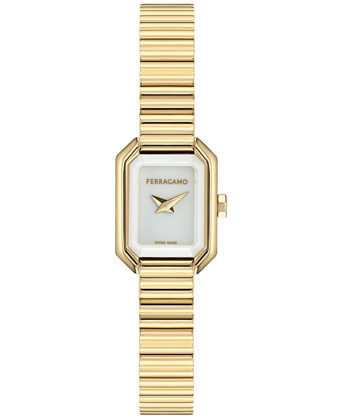 Click here for Ferragamo Womens Swiss Crystal Petite Gold Ion Pla... prices