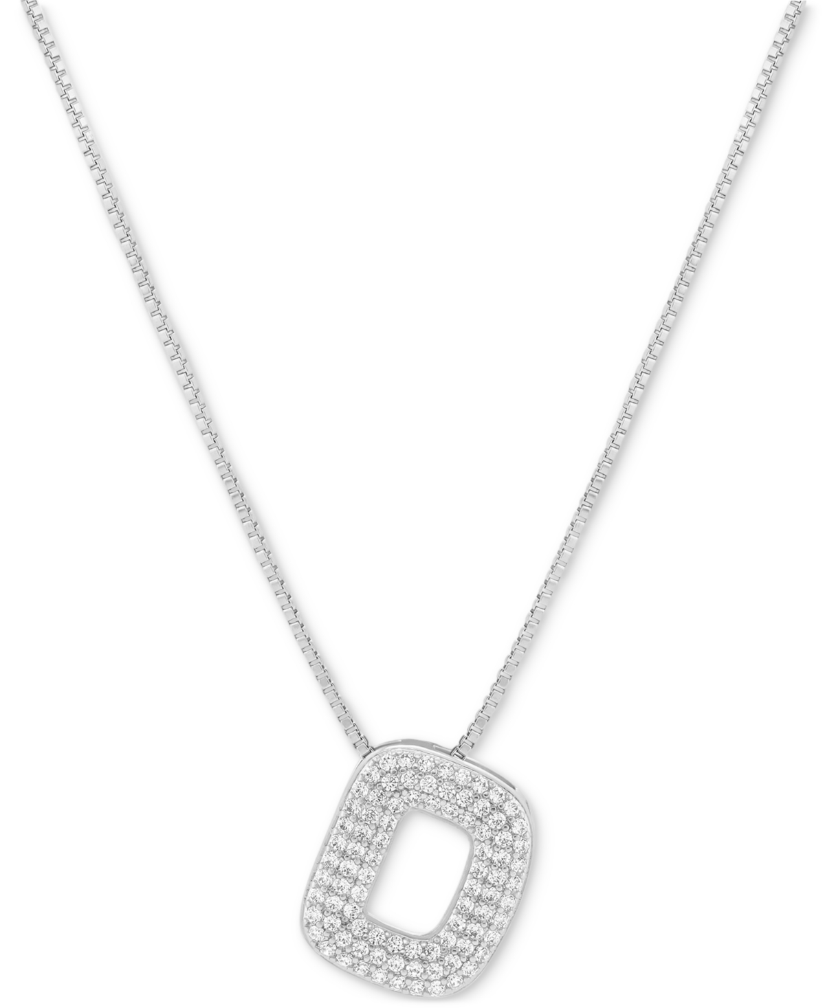 Click here for Cubic Zirconia Bubbly Initial D 18 Pendant Necklac... prices