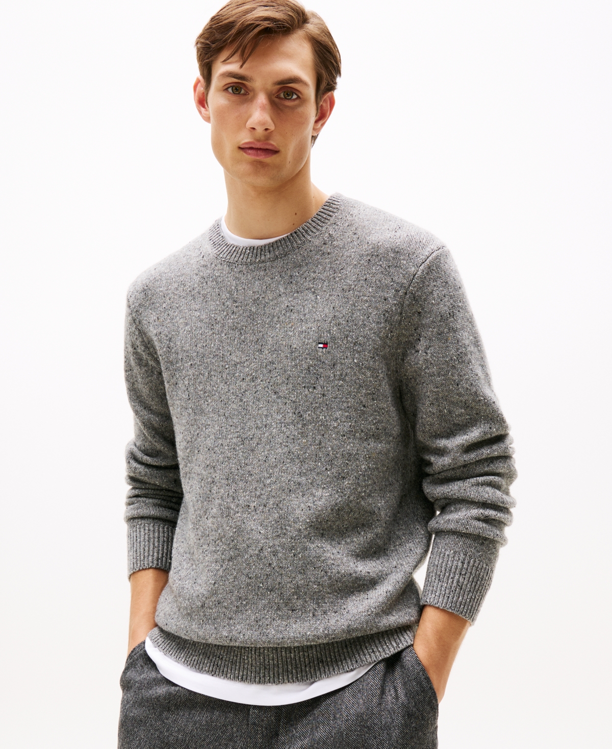 Click here for Tommy Hilfiger Mens Donegal Crewneck Sweater - Med... prices