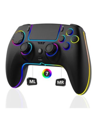 NBCP Wireless Controller with 7 RGB Colors for PS5 Pro/Slim, Steam, iOS ...