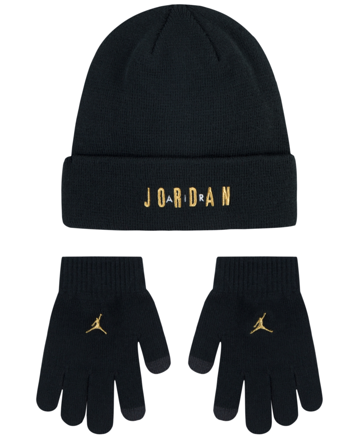 Click here for Jordan Big Kids 2-Piece Beanie and Gloves Set - Bl... prices