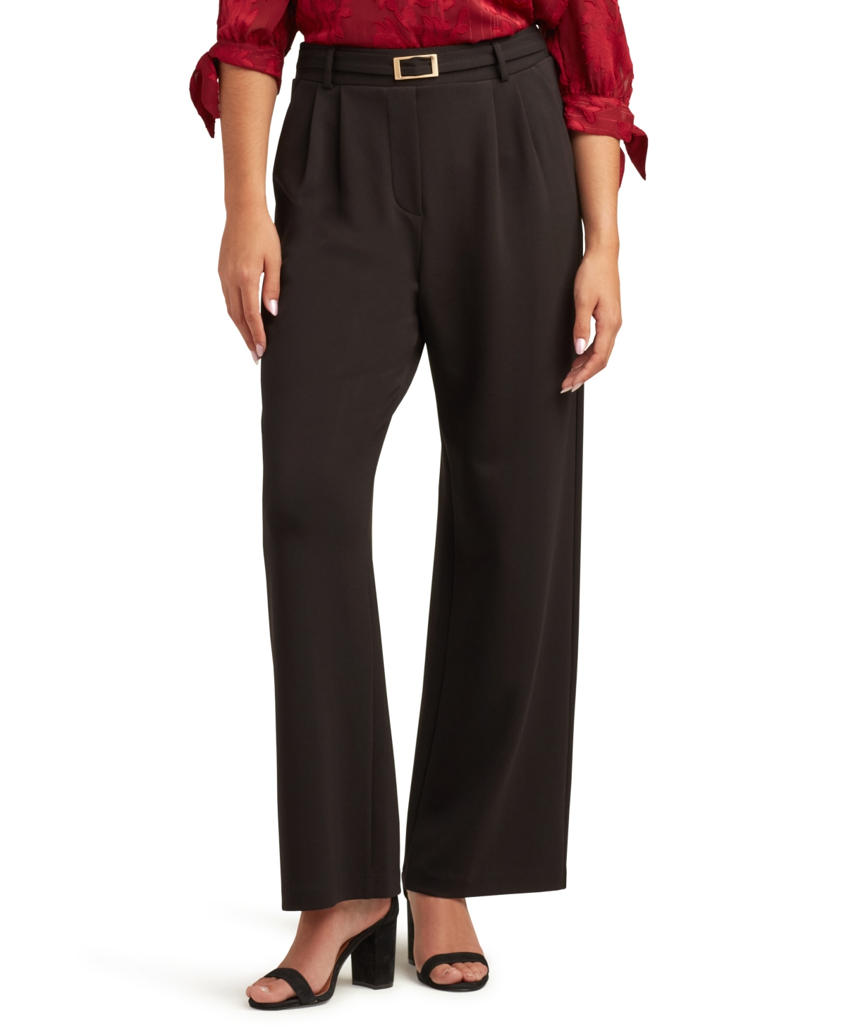Click here for Bcx Juniors Lightweight High-Rise Wide-Leg Scuba P... prices