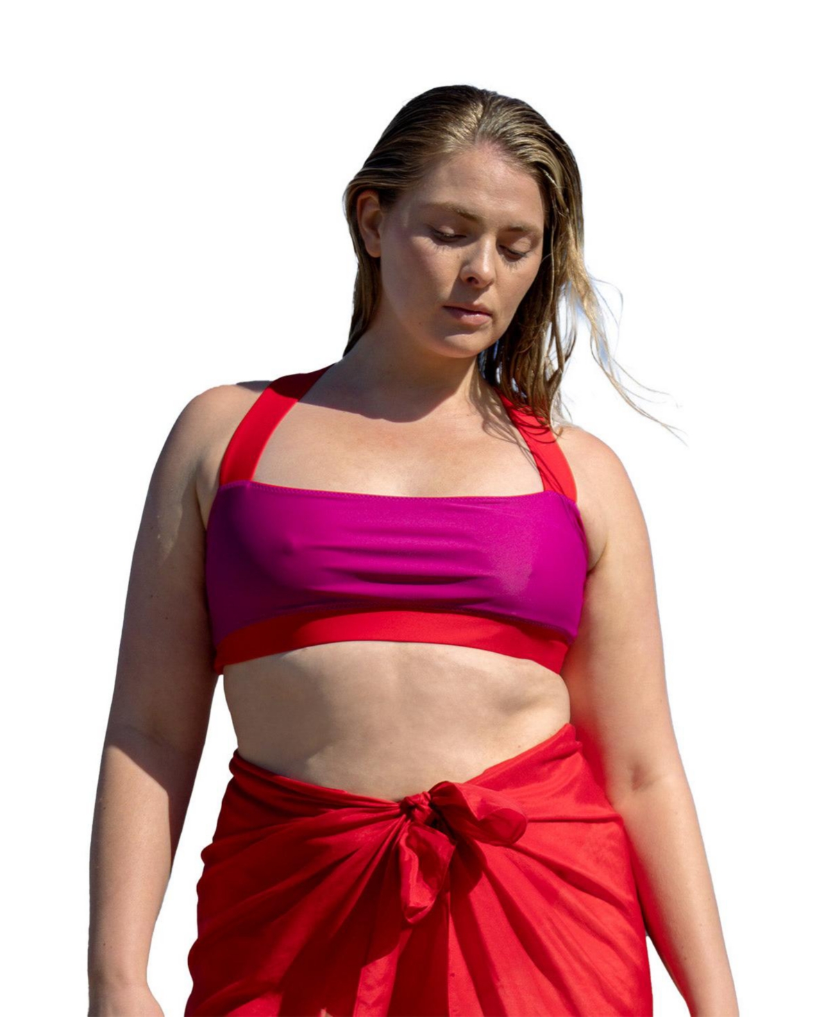 Click here for Ansea Womens The Reversible Sporty Top - Red/ berr... prices