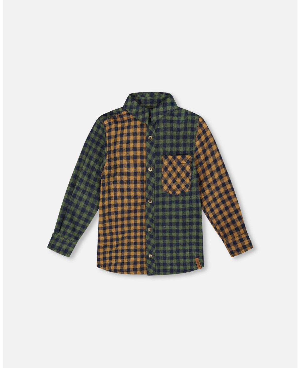 Click here for Deux par Deux Boy Long Sleeve Flannel Shirt Yellow... prices